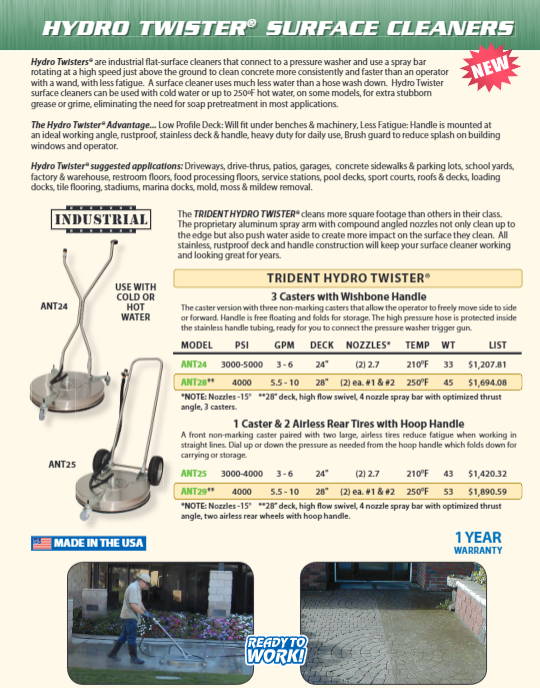 [Catalog] Hydro Tek Hydro Twister Surface Cleaners – NorTex Sales & Service